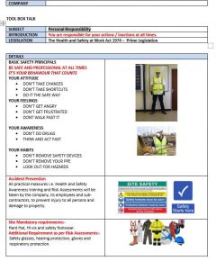 Toolbox talks are a fundamental part of any health and safety ...